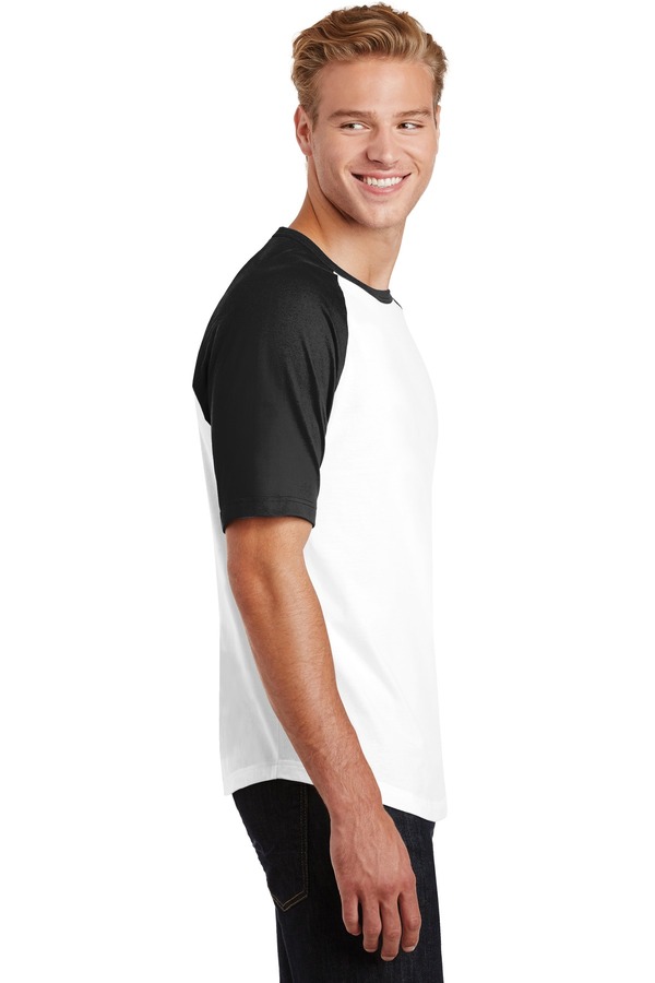 Sport-Tek Short Sleeve Colorblock Raglan Jersey. T201