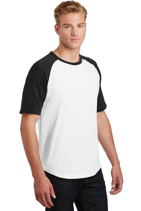 Branded Sport Tek Colorblock Raglan Jersey with Logo | Custom